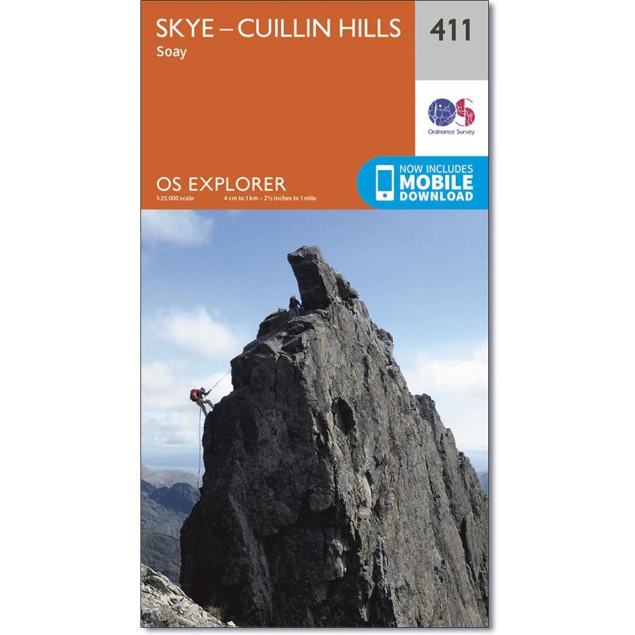 Ordnance Survey Explorer Map 411 Skye- Cuillin Hills – Summits Outdoor