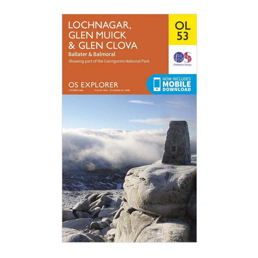 Ordnance Survey Map OL 53 Lochnager Glen Muick & Clova – Summits Outdoor