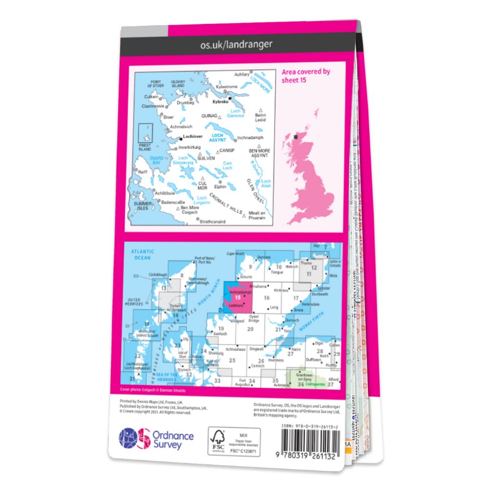 Ordnance Survey Landranger Map 15 Loch Assynt – Summits Outdoor