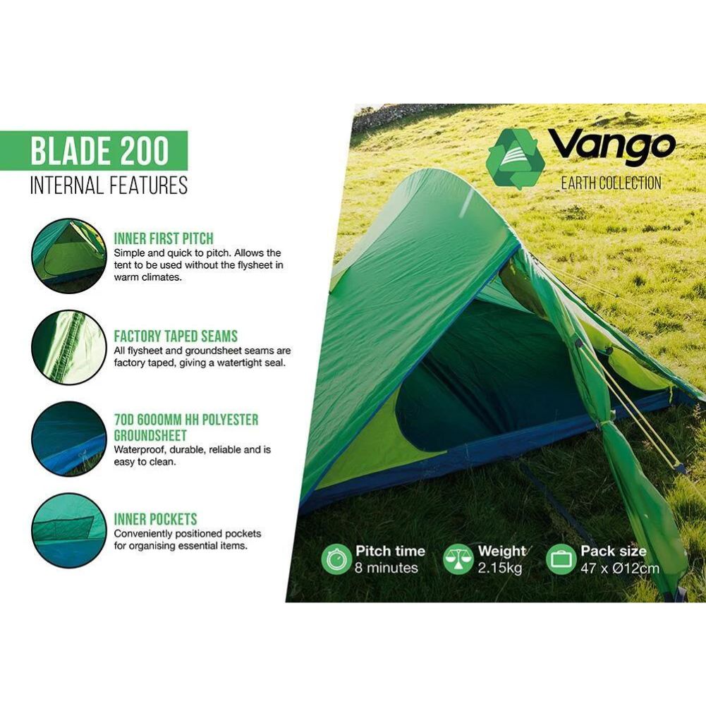 Vango Blade 200 Trekking Tent - 2 Man Tent – Summits Outdoor