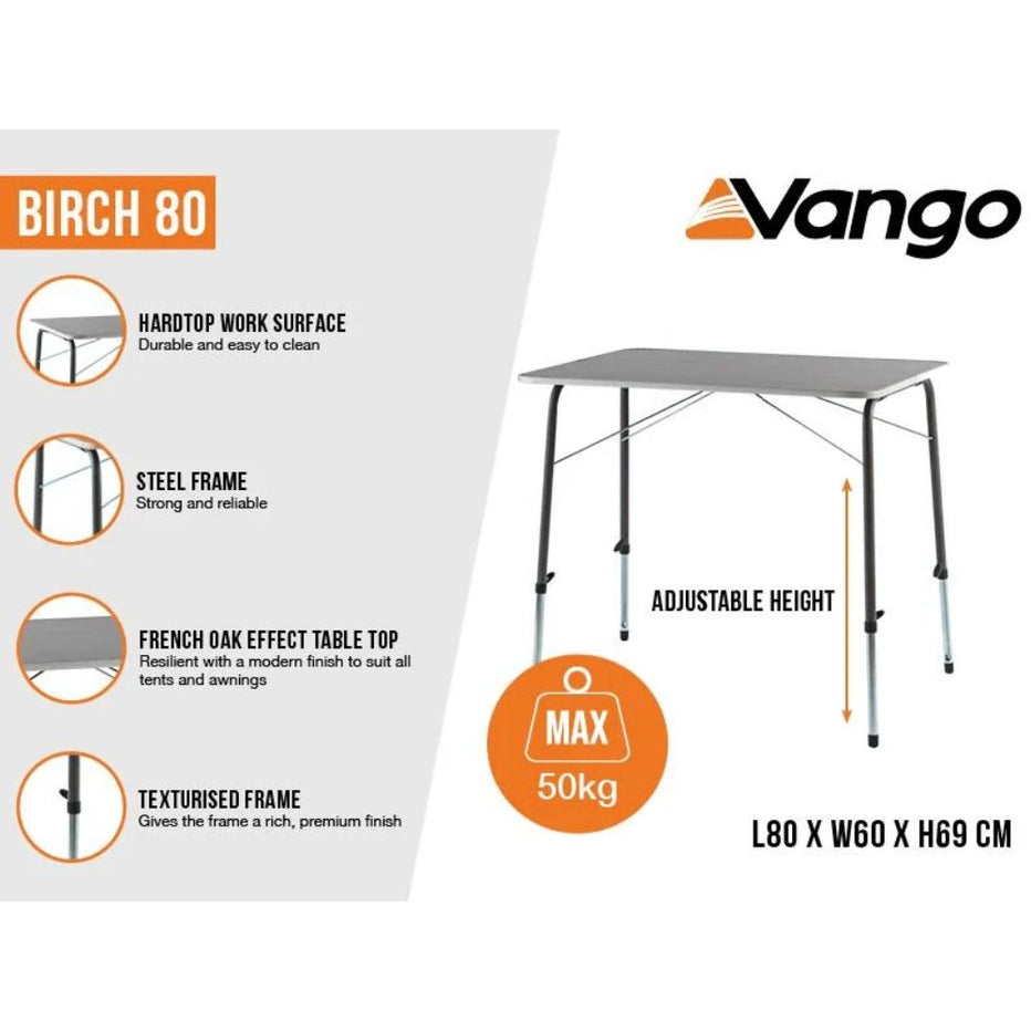 Vango Birch 80 Camping Table – Summits Outdoor