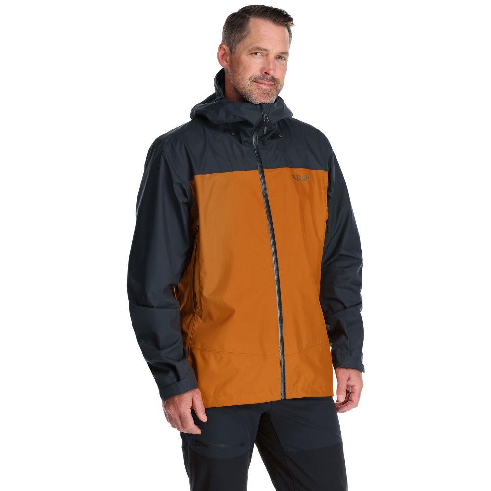 Rab Men's Arc Eco Waterproof Jacket (Beluga/Marmalade) – Summits Outdoor
