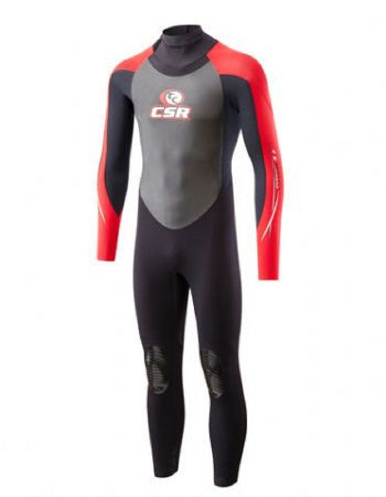 CSR by Crewsaver Elite Kids 32 Steamer Full Length Wetsuit - Black/Red ...
