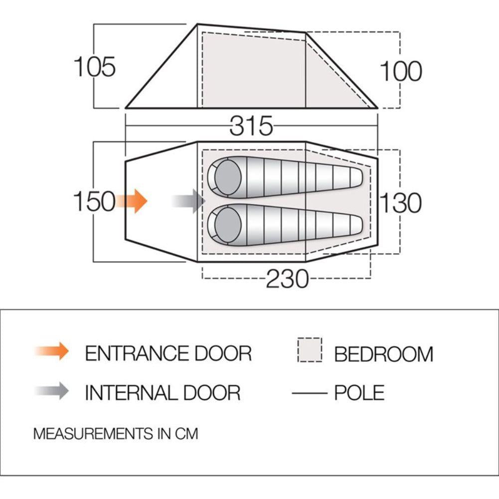 Force Ten (F10) Xenon UL 2 Tent - 2 Man Lightweight Trekking Tent ...