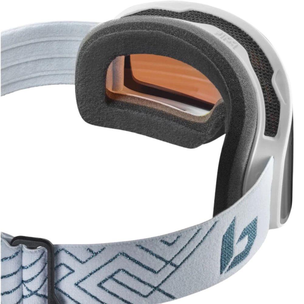 Bollé Unisex Nevada Small Ski Goggles (White Metallic /Blue Matte/Azur ...