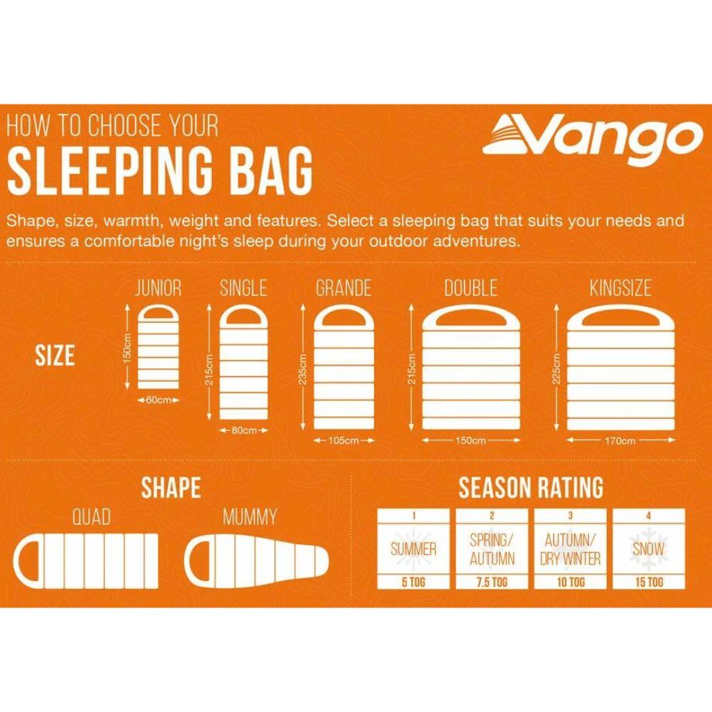 Vango Polaris Kingsize Sleeping Bag (Neptune) – Summits Outdoor