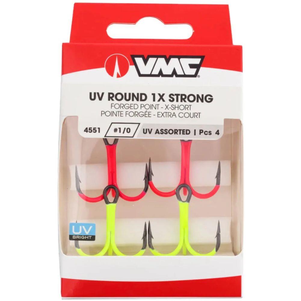 VMC 4551 UV Assorted Round Strong 3/0 Treble Hook x4 – Summits Outdoor